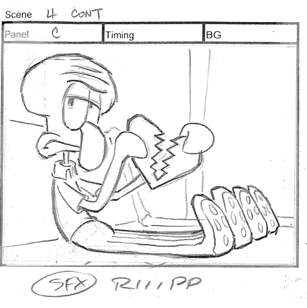 SpongeBob. A drawing by Chuck Klein and Stephen Hillenburg from ...